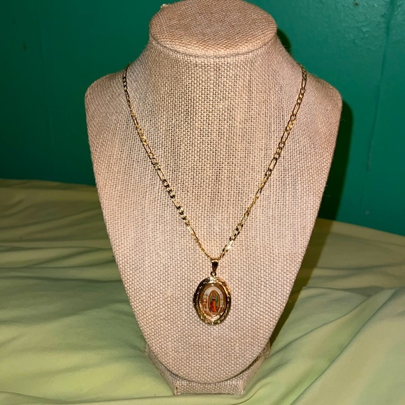 Jewelry | Mother Mary Gold Chain Locket Necklace | Poshmark